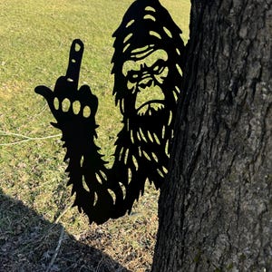 Flipping off Bigfoot Sign DXF, Peaking Bigfoot DXF and SVG Files ...