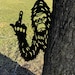 Flipping off Bigfoot Sign DXF, Peaking Bigfoot DXF and SVG Files ...