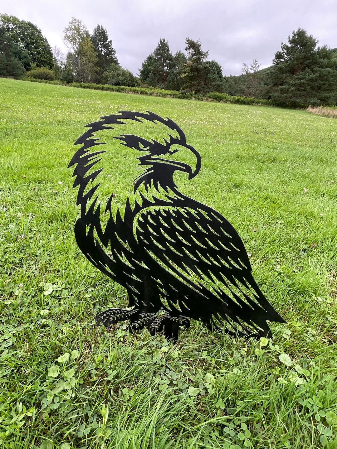 Eagle Yard Stake, Metal Eagle Garden Stake, Eagle Art, Metal Garden ...