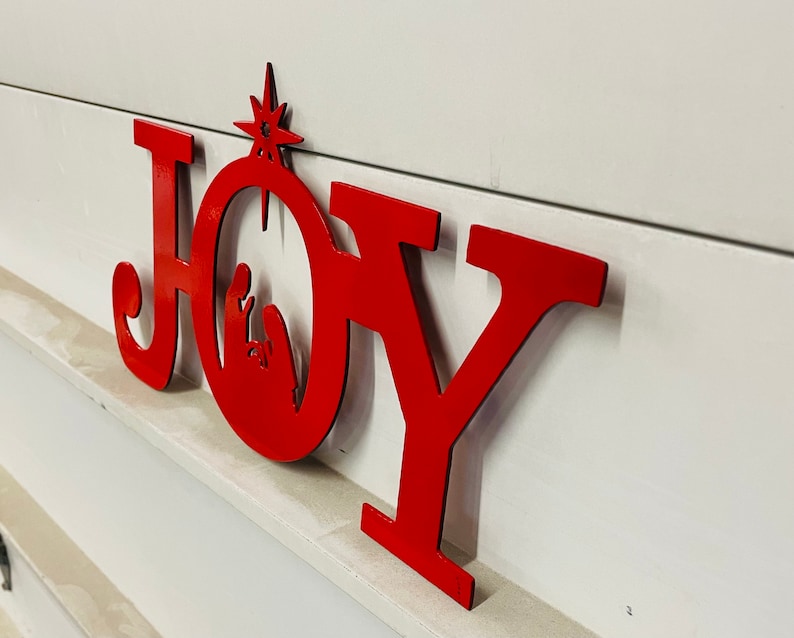 Nativity Joy Sign Metal Nativity Joy Sign Joy Sign | Etsy