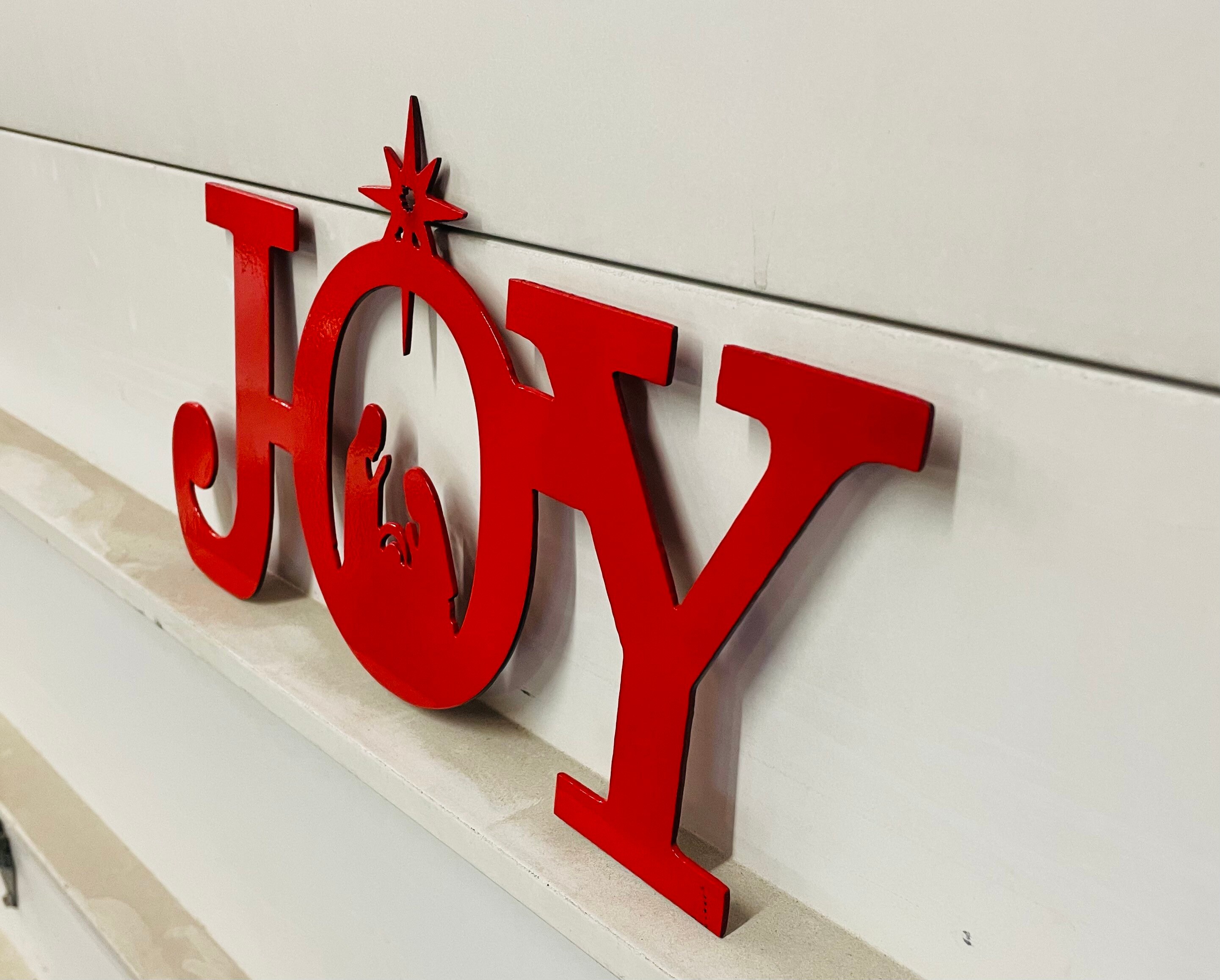 Nativity Joy Sign Metal Nativity Joy Sign Joy Sign | Etsy