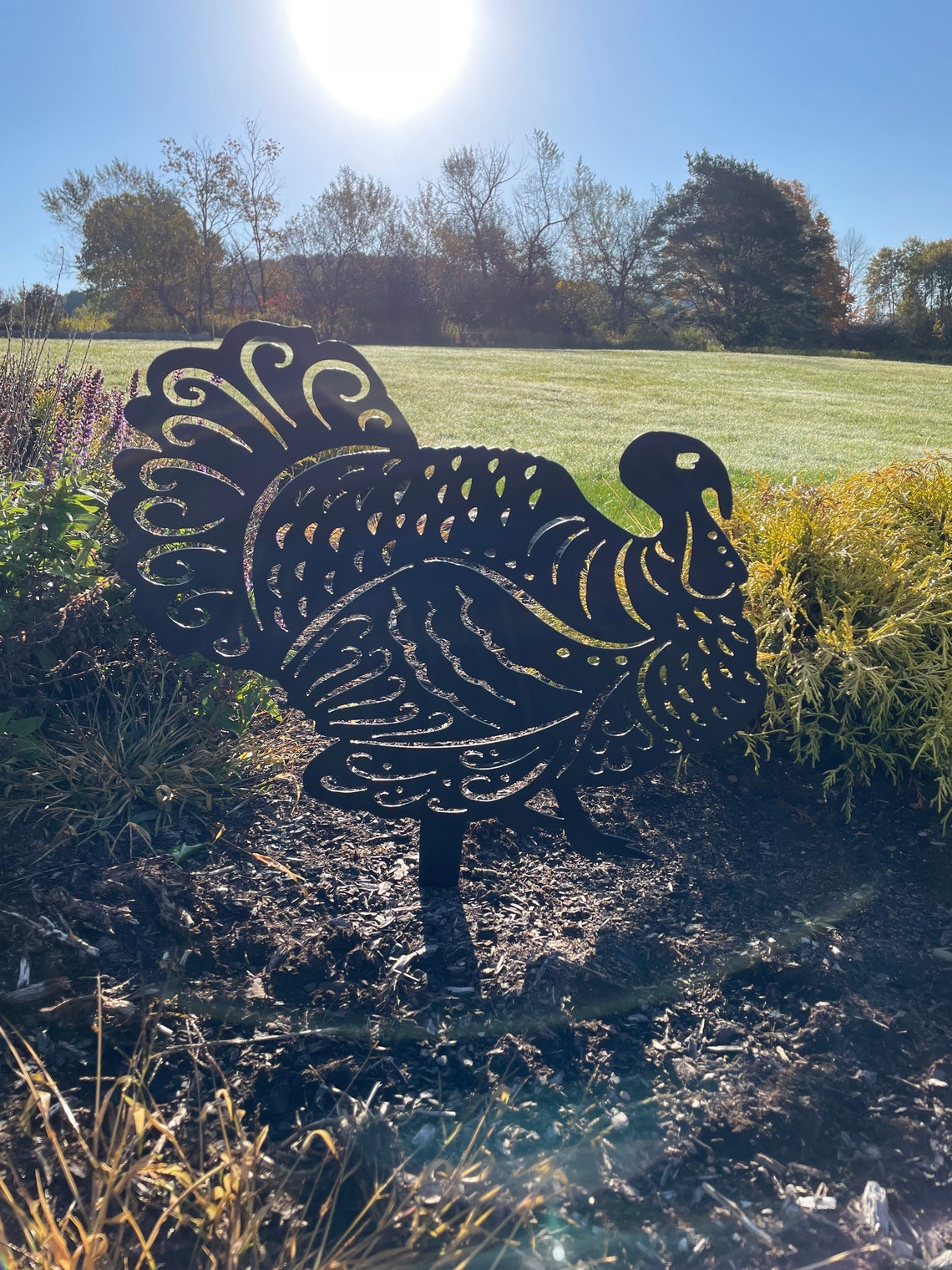 Metal Turkey Stake Turkey Yard Stake Metal Fall Turkey - Etsy