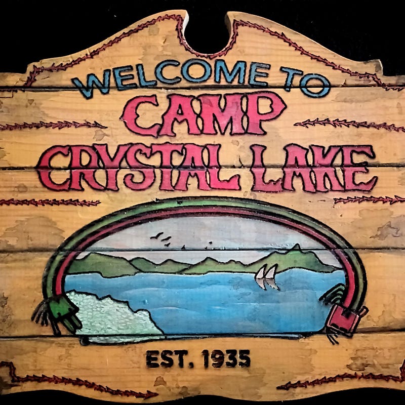 Camp Crystal Lake Sign - Etsy