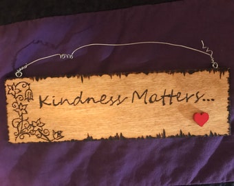 Kindness Matters Sign - Etsy