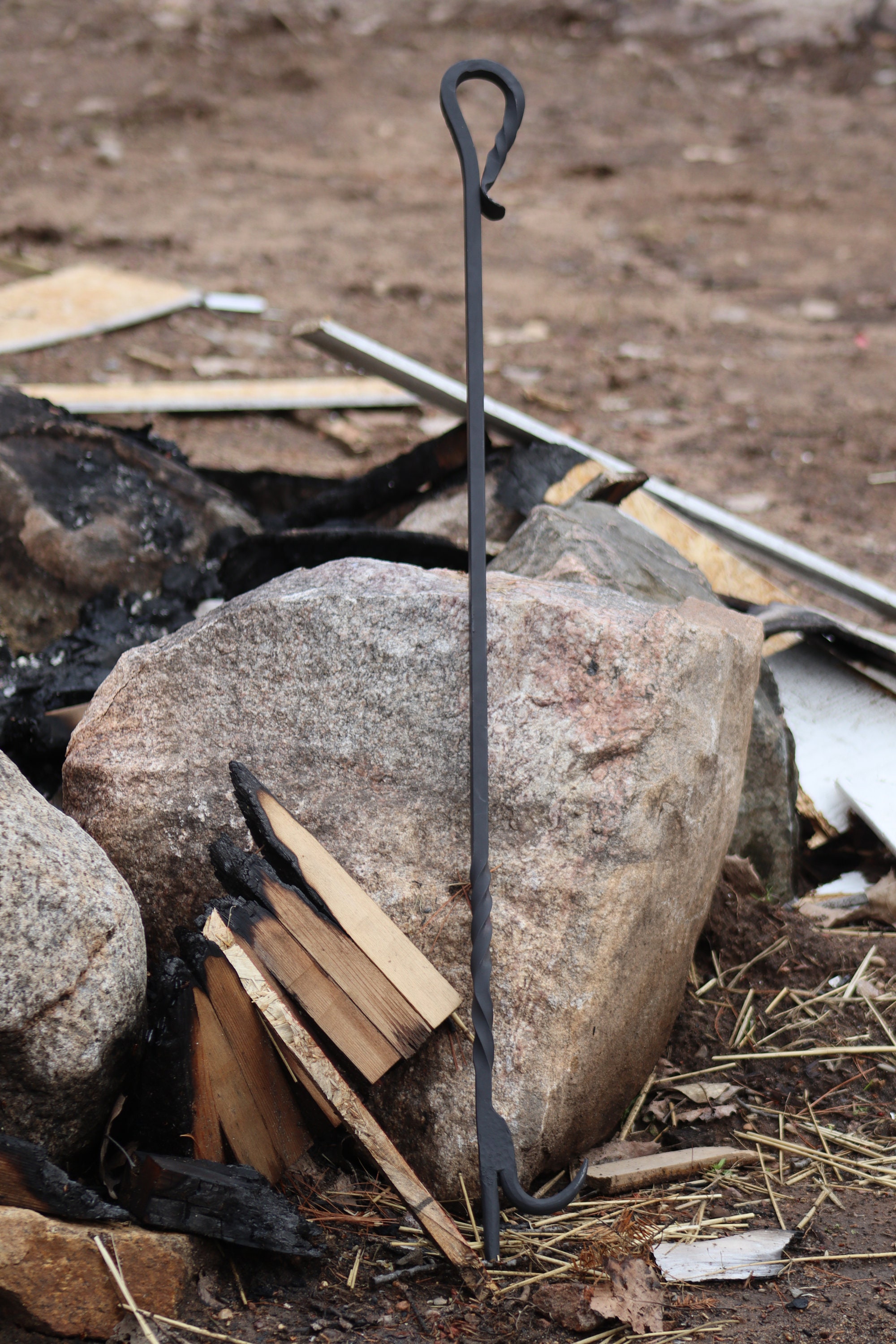 Hand Forged Fire Poker - Etsy