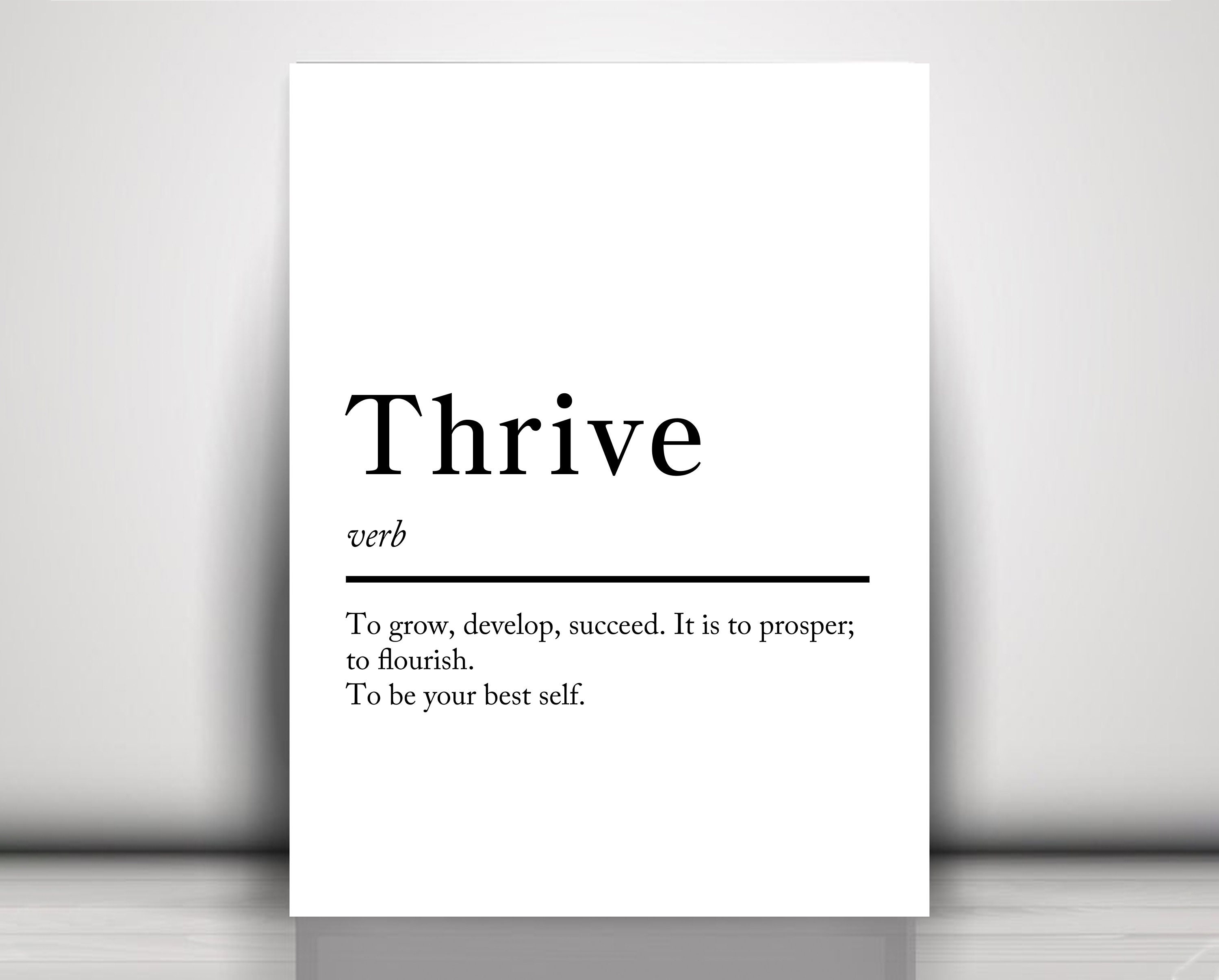 Canvas Wall Art Thrive Definition Print Poster Quote Wall-art - Etsy