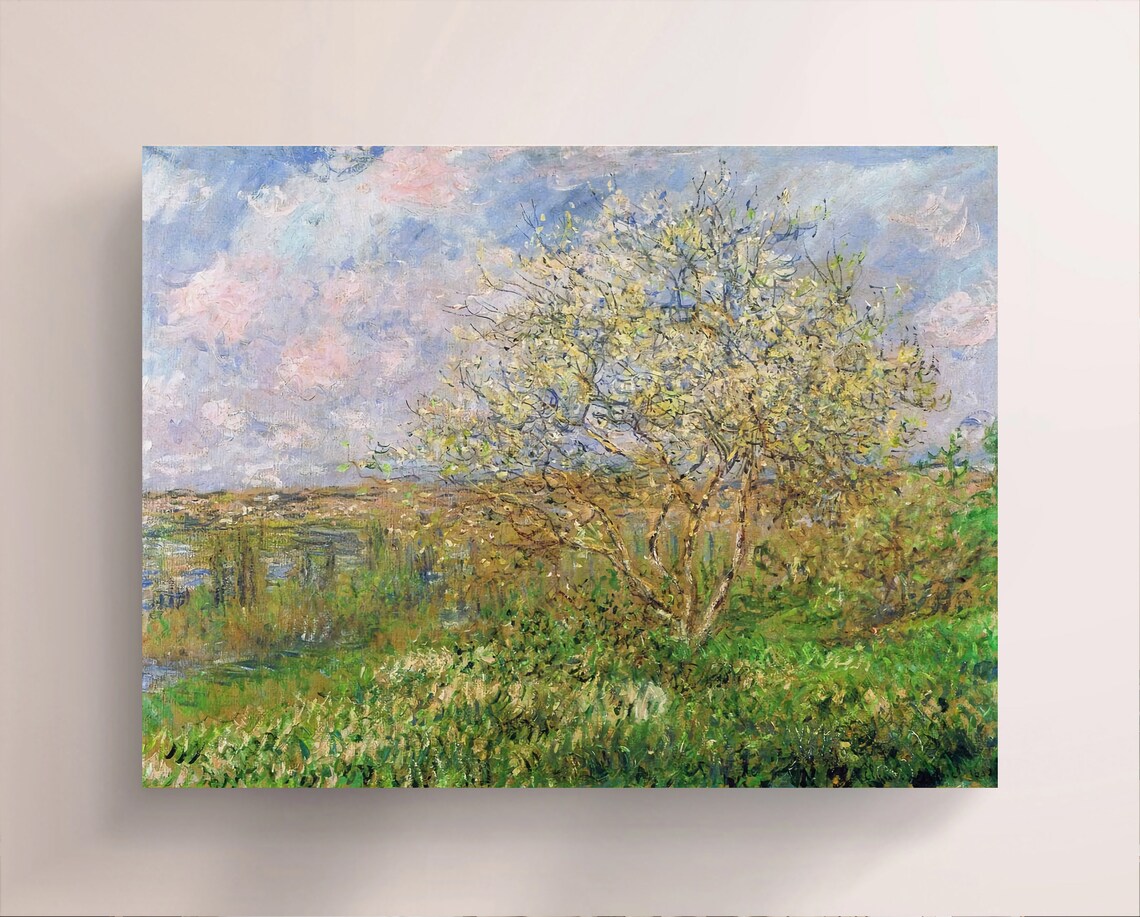 Claude Monet Spring 1880 Vintage Canvas Art Print J_824 - Etsy