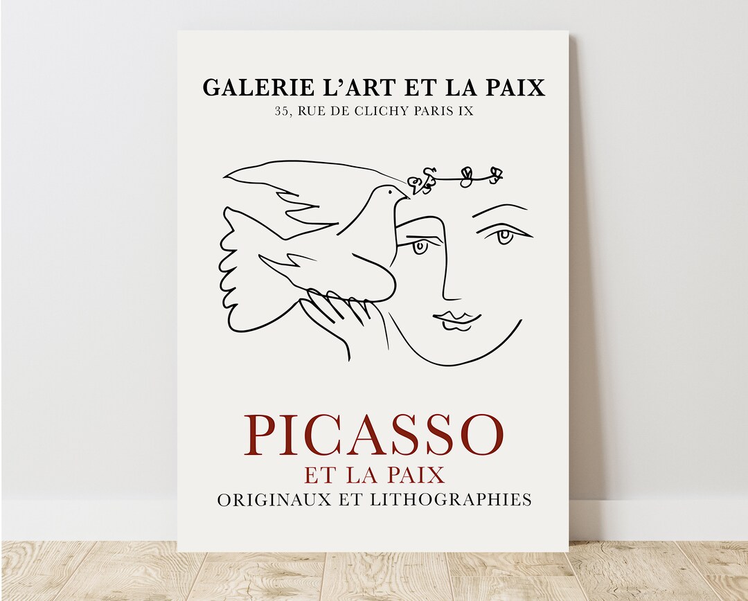 Picasso Dove of Peace Art Print | L'art Et La Paix, Vintage Exhibition ...