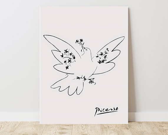Picasso Dove of Peace 1949 Vintage Exhibition Canvas Art - Etsy