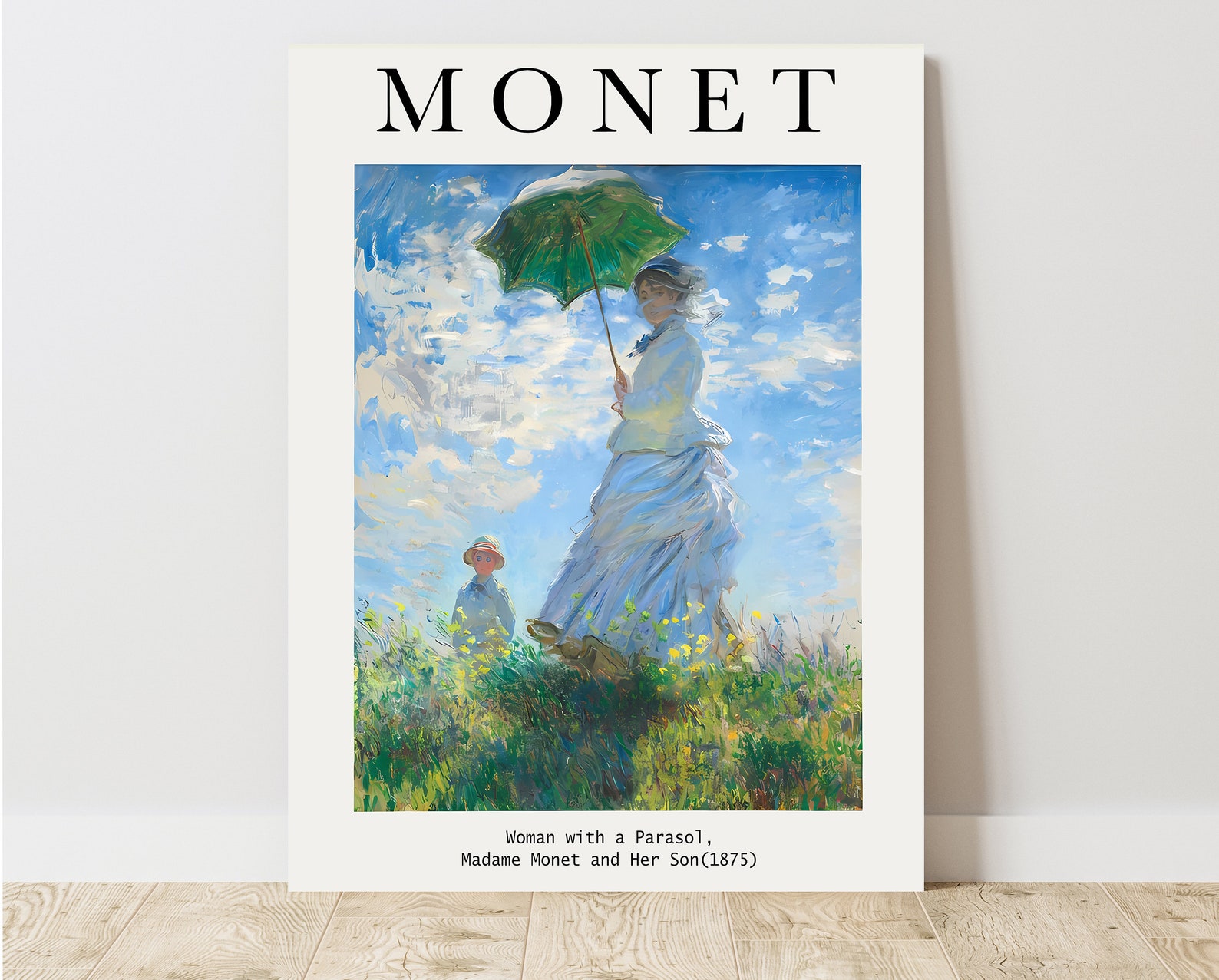 Monet Woman With a Parasol, Madame Monet and Her Son 1875 Vintage ...