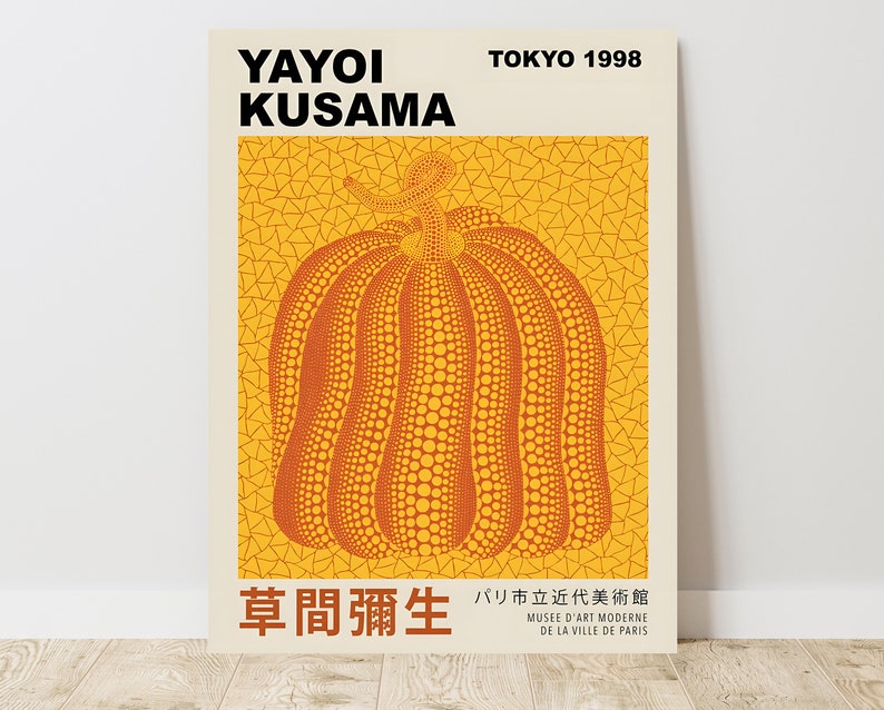 Yayoi Kusama Yellow Dots Pumpkin Poster Art Print 草間彌生 - Etsy