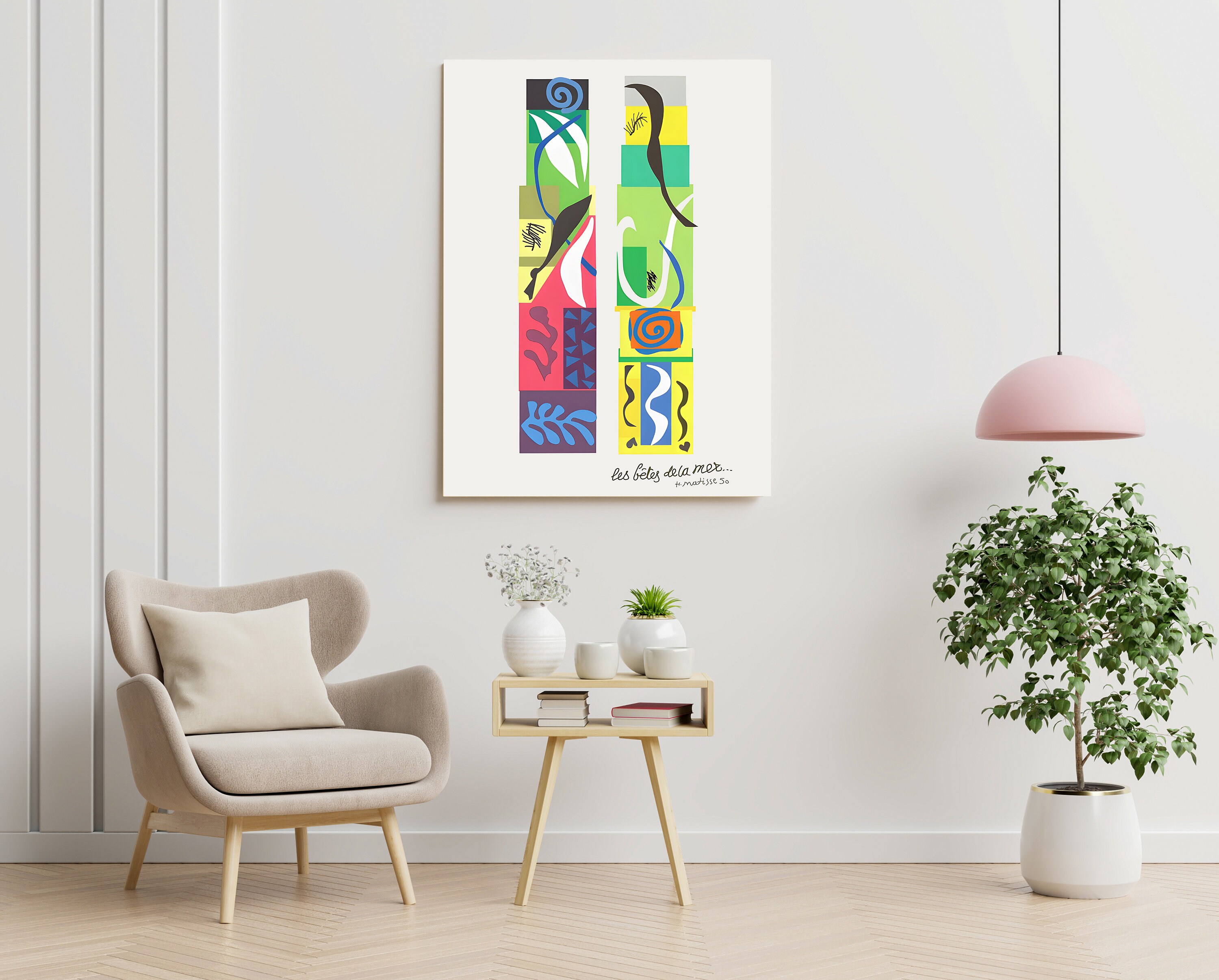 Henri Matisse Beasts of the Sea 1950, Vintage Exhibition Canvas Art ...