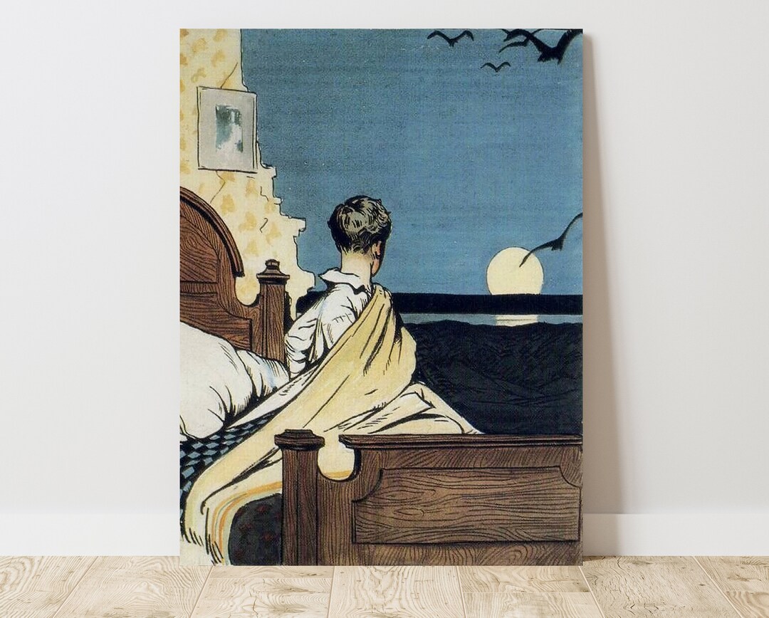 Edward Hopper, Boy and Moon (1906) , Vintage Canvas Art Print J_603 - Etsy