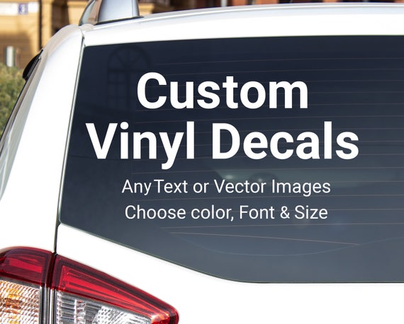 Custom Vinyl Decal Glossy Permanentpersonalized Decal - Etsy