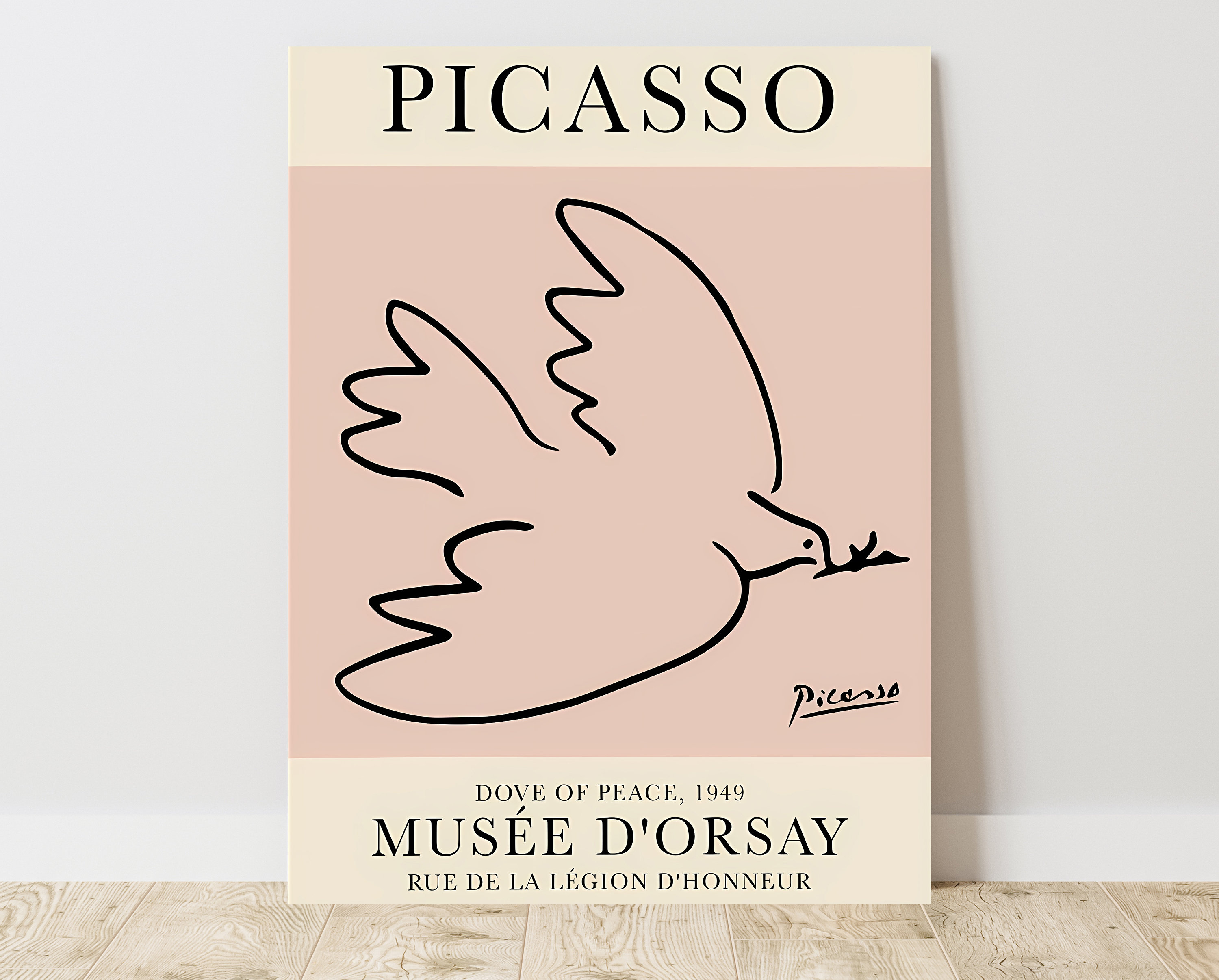 Picasso Dove of Peace 1949, Vintage Exhibition Canvas Art Print J_167 ...