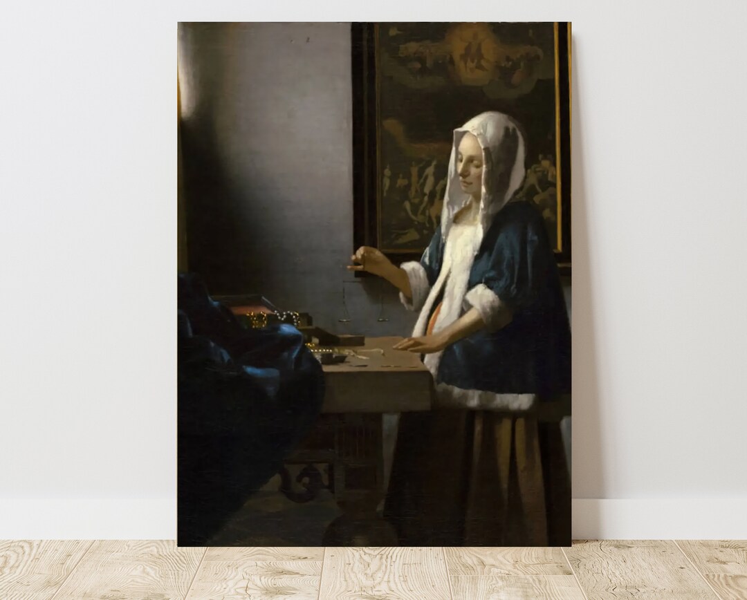 Johannes Vermeer, Woman Holding a Balance (1662), Vintage Canvas Art ...