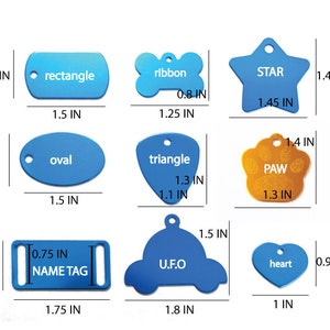 Custom Engraved Pet ID Tag: Durable Anodized Aluminum, 8 Lines - Etsy