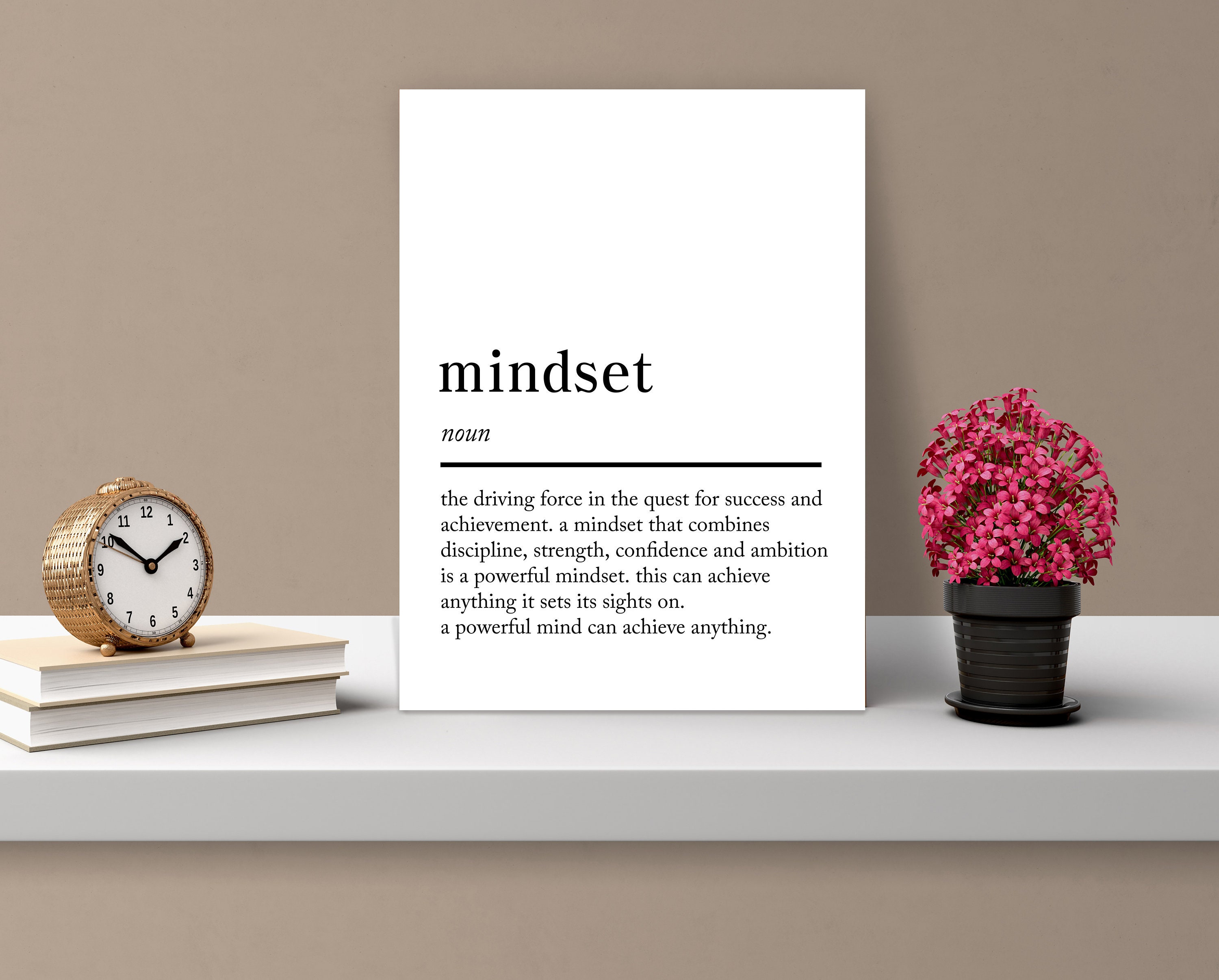 Canvas Wall Art Mindset Definition Print Poster Quote - Etsy