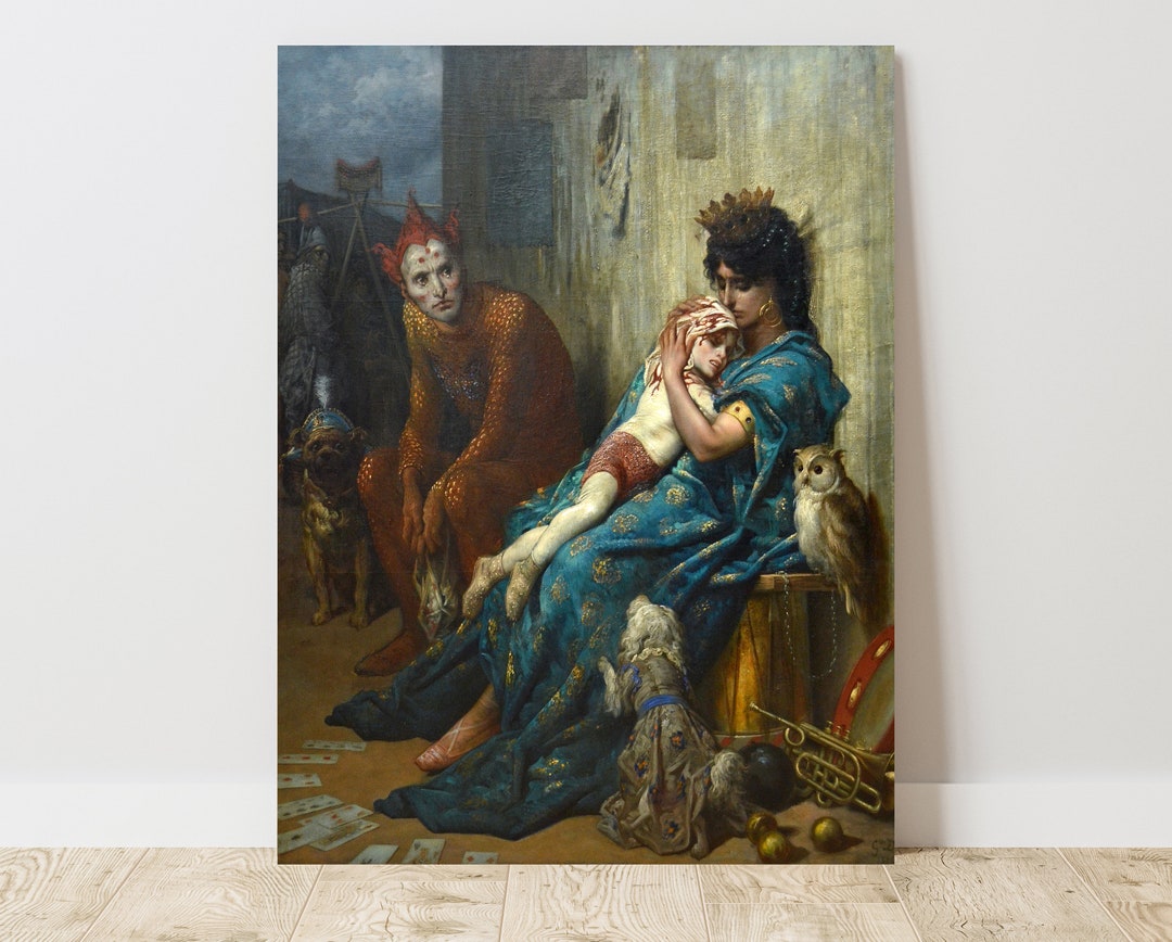 Les Saltimbanques, Gustave Doré, (1874), Vintage Canvas Art Print J_929 ...