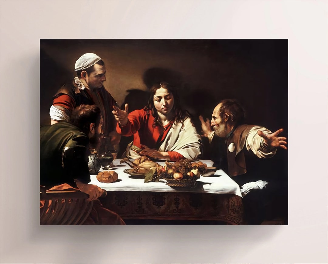 Caravaggio, Supper at Emmaus (1601), Vintage Canvas Art Print J_676 - Etsy