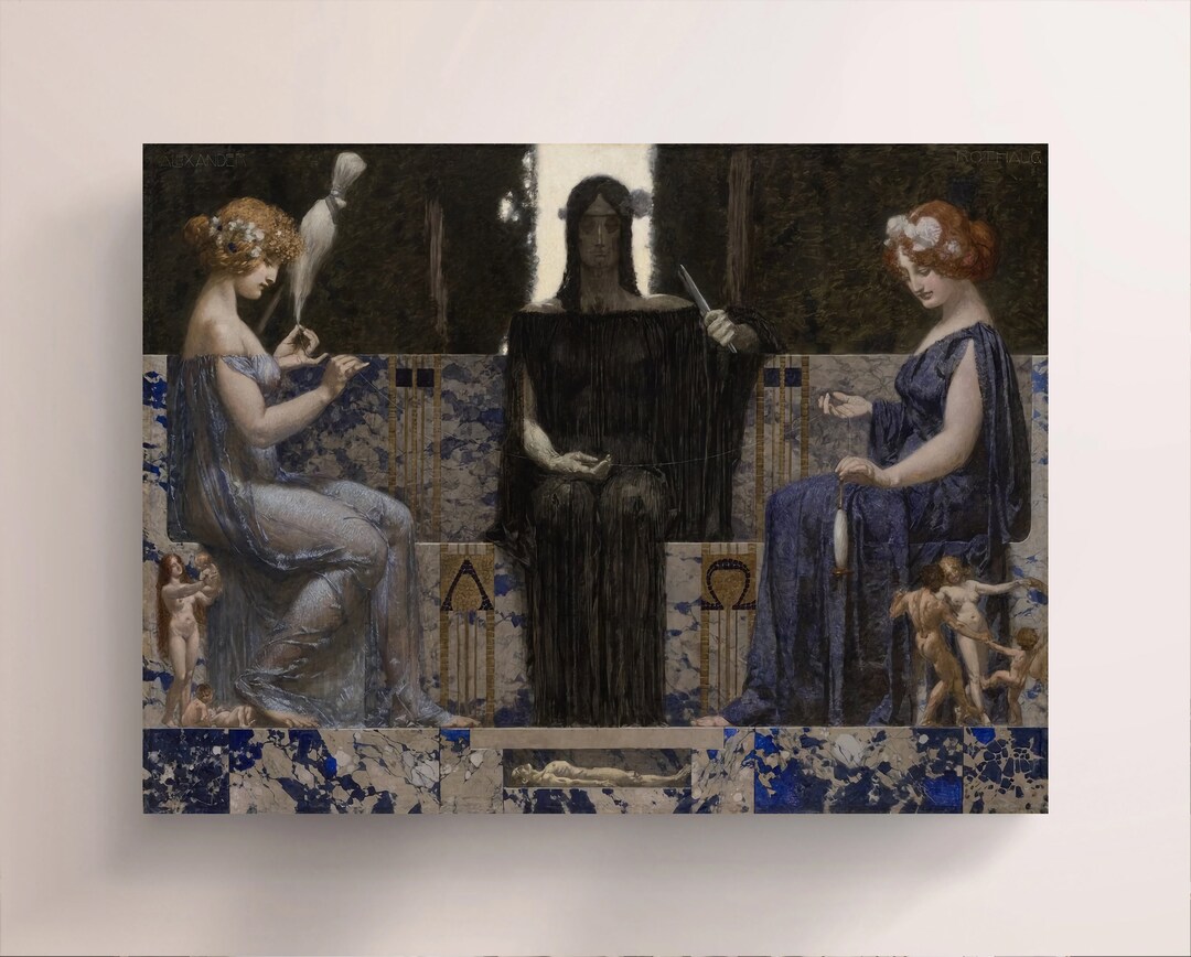 Alexander Rothaug, the Three Fates (1910), Vintage Canvas Art Print J ...