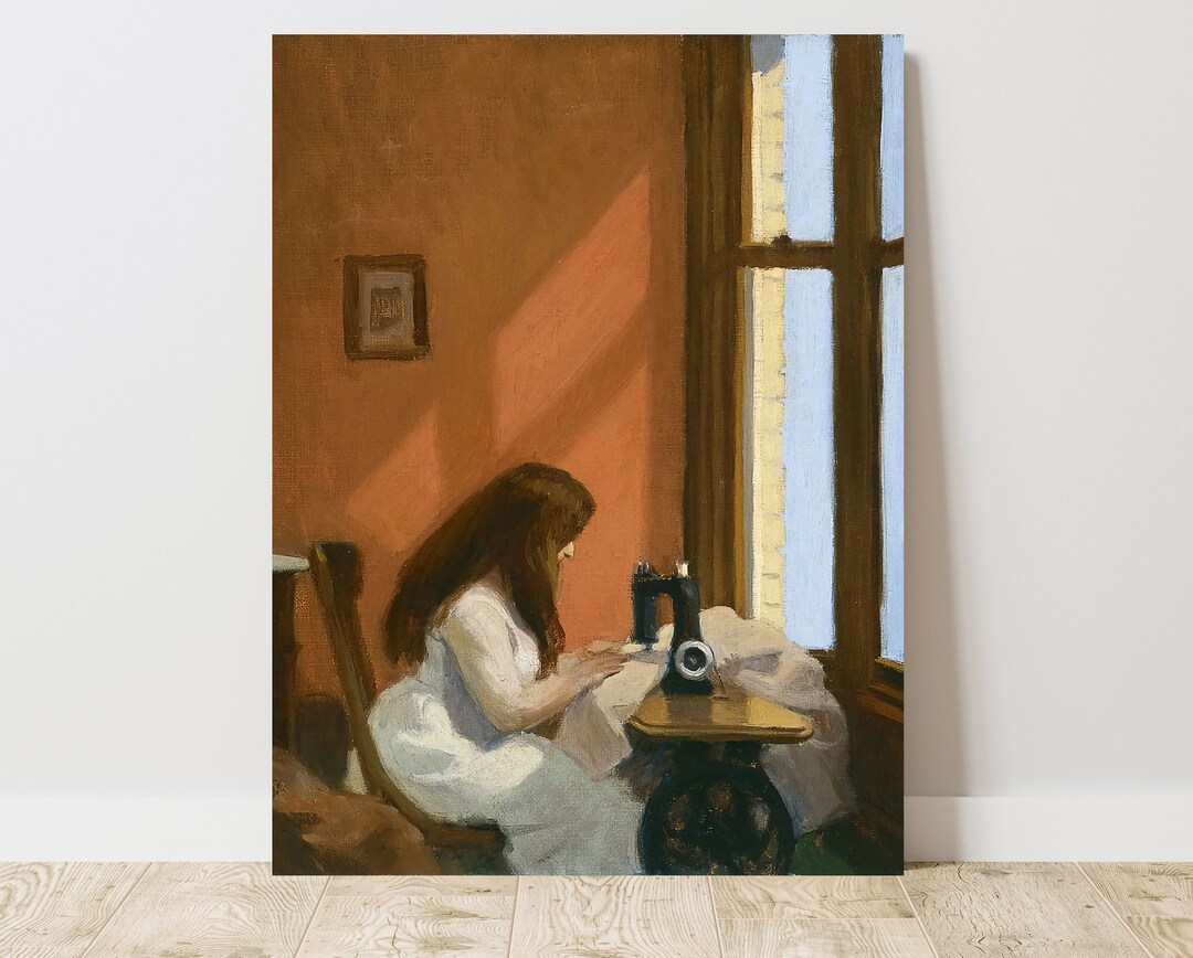 Edward Hopper, Girl at a Sewing Machine (1921), impression d’art sur ...