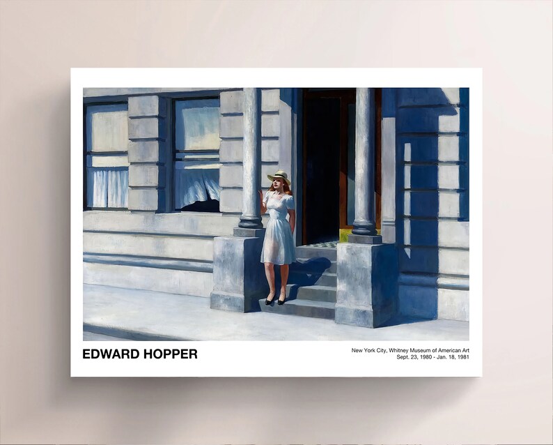 Edward Hopper Summertime Vintage Canvas Art Print J_936 - Etsy