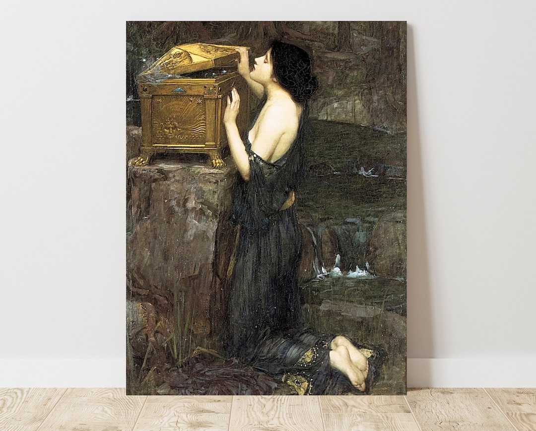 John William Waterhouse, Pandora (1896), Vintage Canvas Art Print J_716 ...