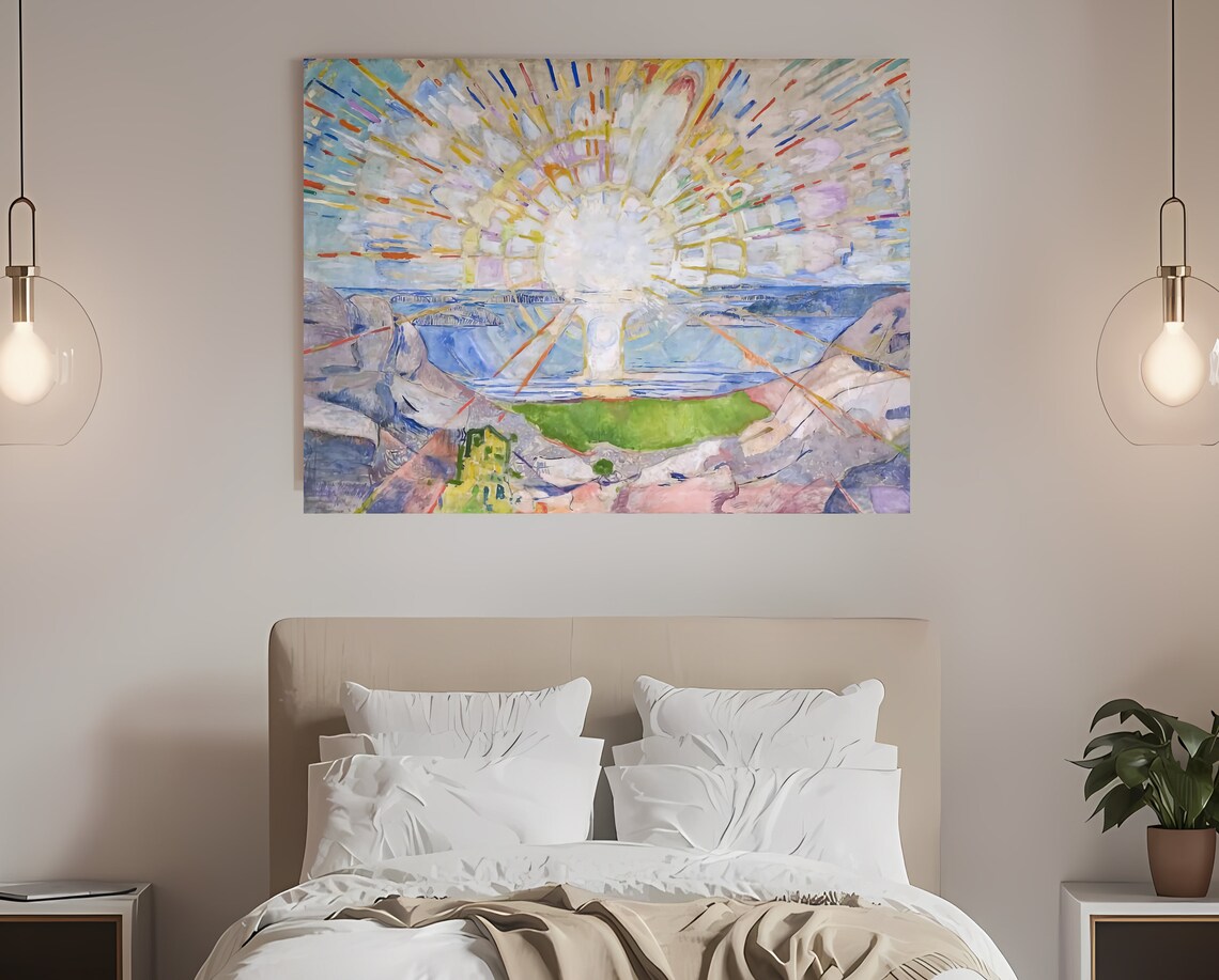 Edvard Munch, the Sun (1909), Vintage Canvas Art Print J_617 - Etsy