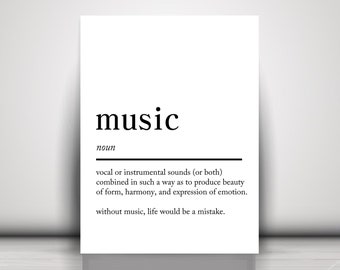 Music Definition | Etsy