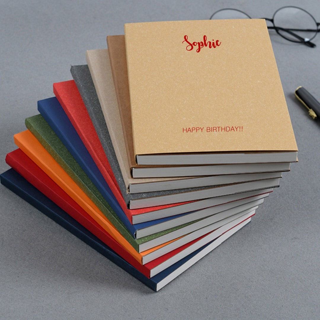 A5 Plain Grid Traveler Notebooks, Personalized Journal, Custom Journal ...