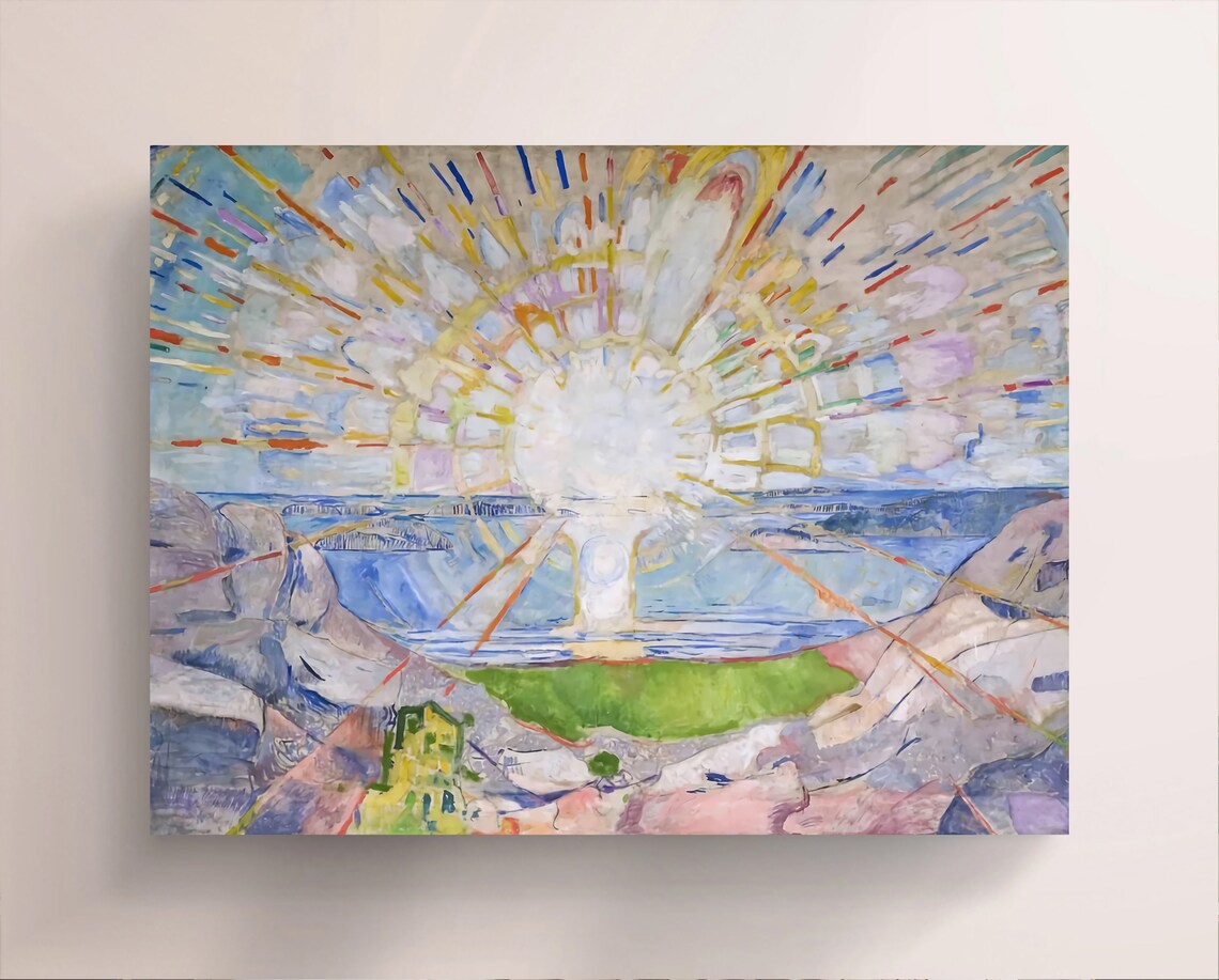 Edvard Munch, the Sun (1909), Vintage Canvas Art Print J_617 - Etsy