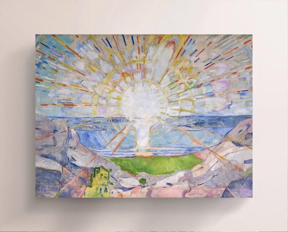 Edvard Munch the Sun 1909 Vintage Canvas Art Print J_617 - Etsy
