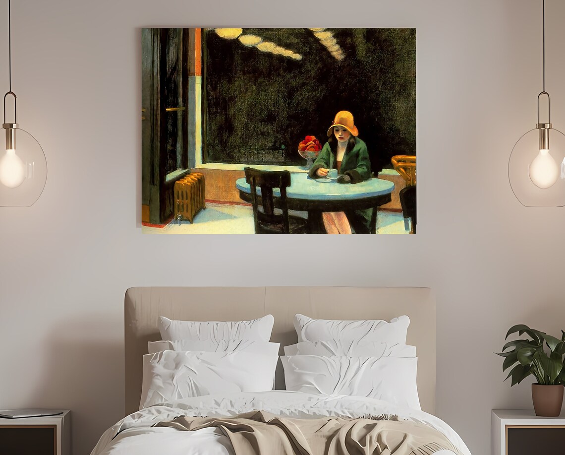 Edward Hopper, Automat (1927), Vintage Canvas Art Print J_576 - Etsy