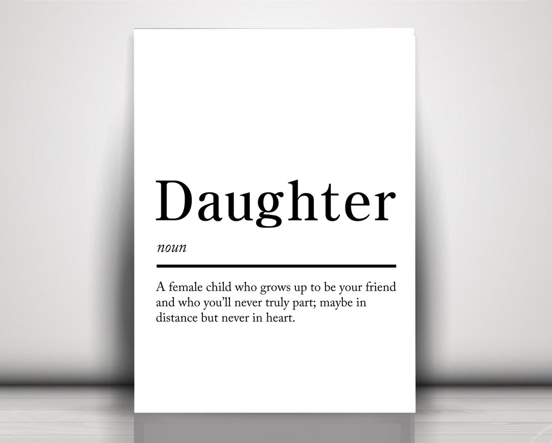 Daughter Definition Canvas Print: Quote Wall Art - Etsy