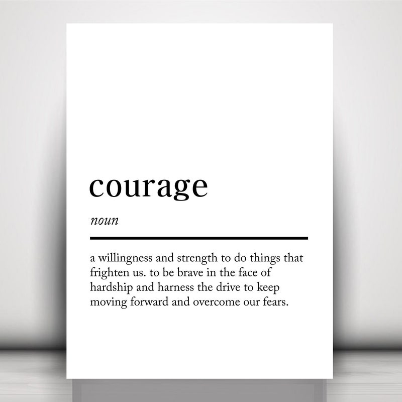 Courage Poster - Etsy