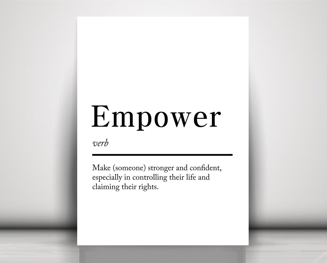 Canvas Wall Art, Empower Definition Print Poster Quote Wall-art Gift ...