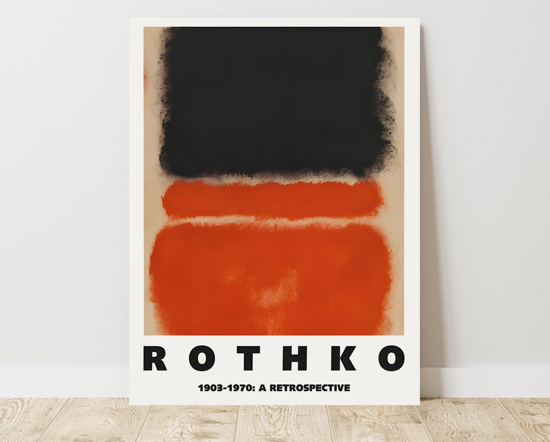 Mark Rothko, Art Print | Vintage Exhibition Canvas Print J_442 - Etsy