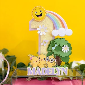 Canticos Theme 3D Letters | Canticos Pollitos Party Theme | Pastel ...