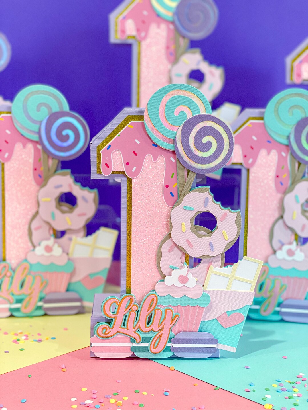 Candyland Theme 3D Letters With Name | Donut Candy Party Theme | Sweet ...