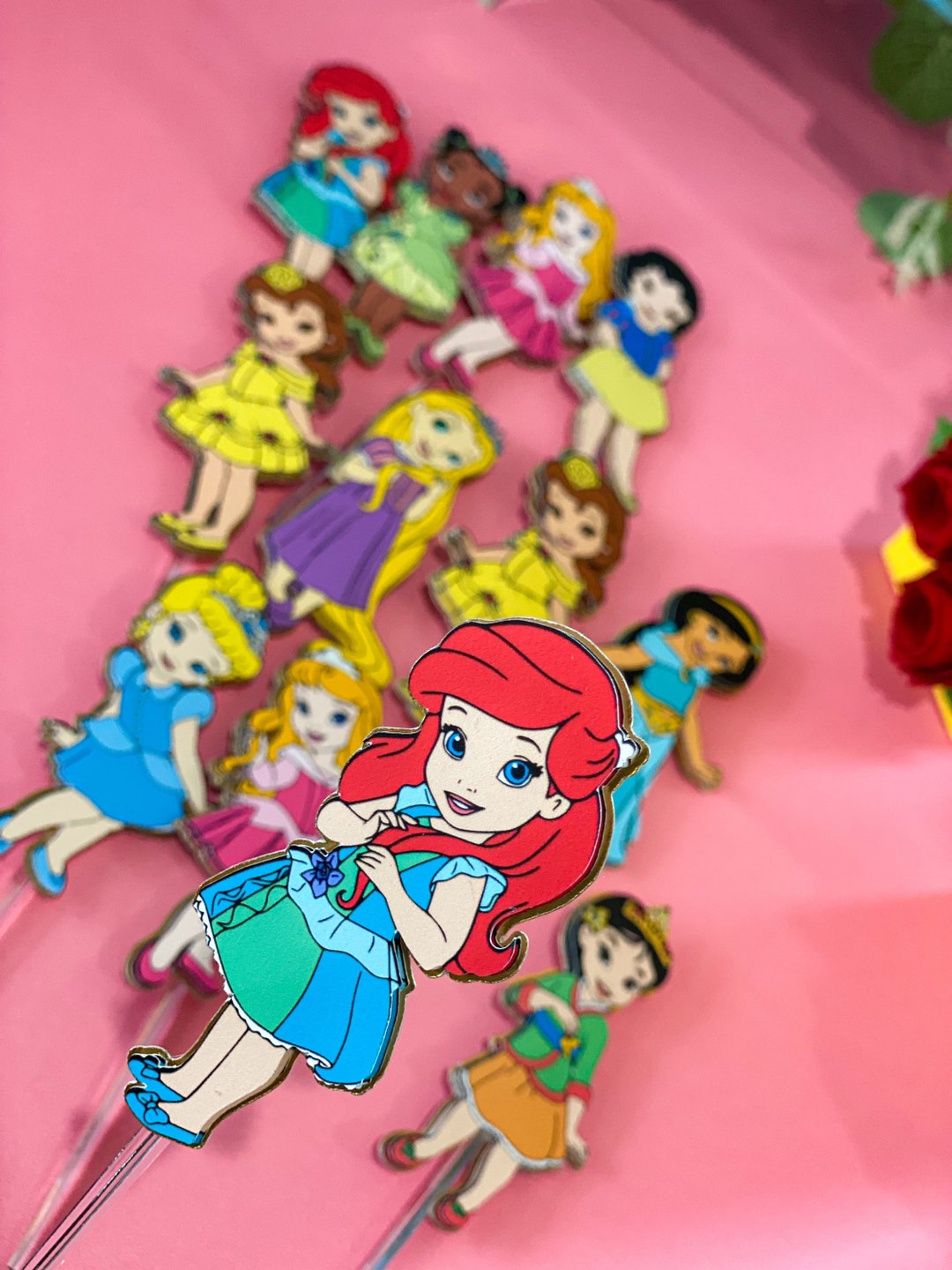 Set of 12 Cupcake Toppers | Disney Toddler Princesses Theme Party ...