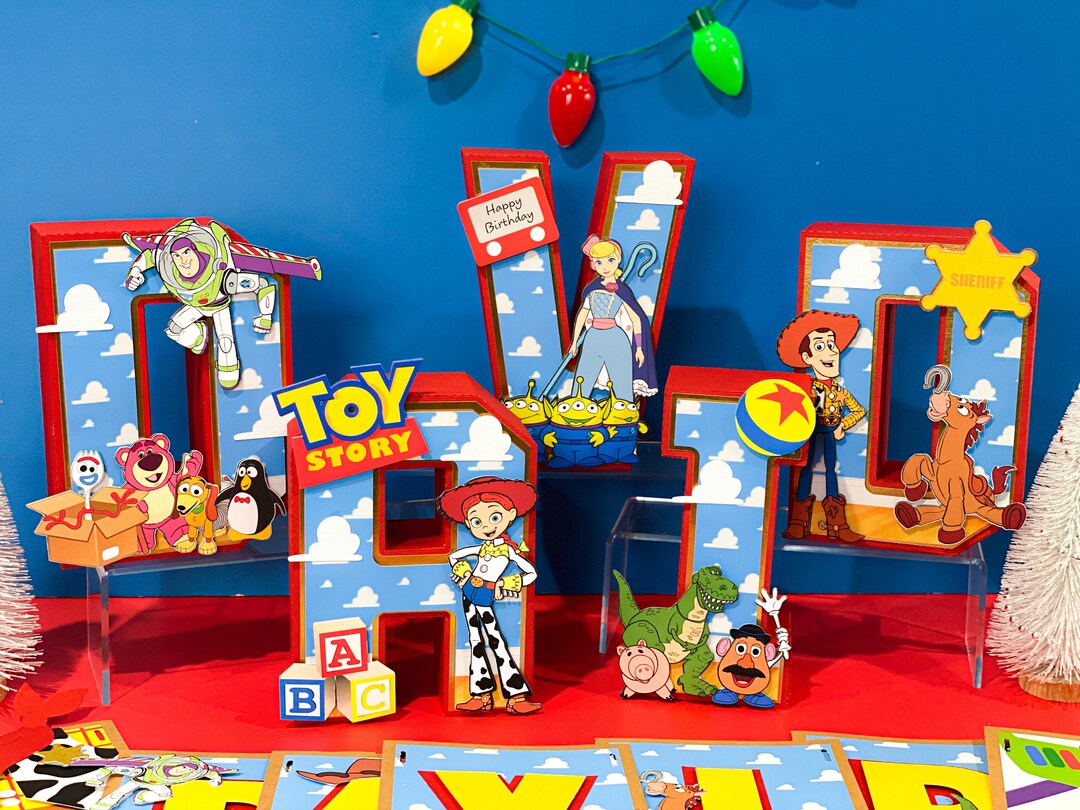 Toy Story Theme 3D Letters | Toy Story Party Theme | Woody & Buzz ...