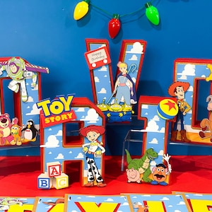 Toy Story Theme 3D Letters | Toy Story Party Theme | Woody & Buzz ...