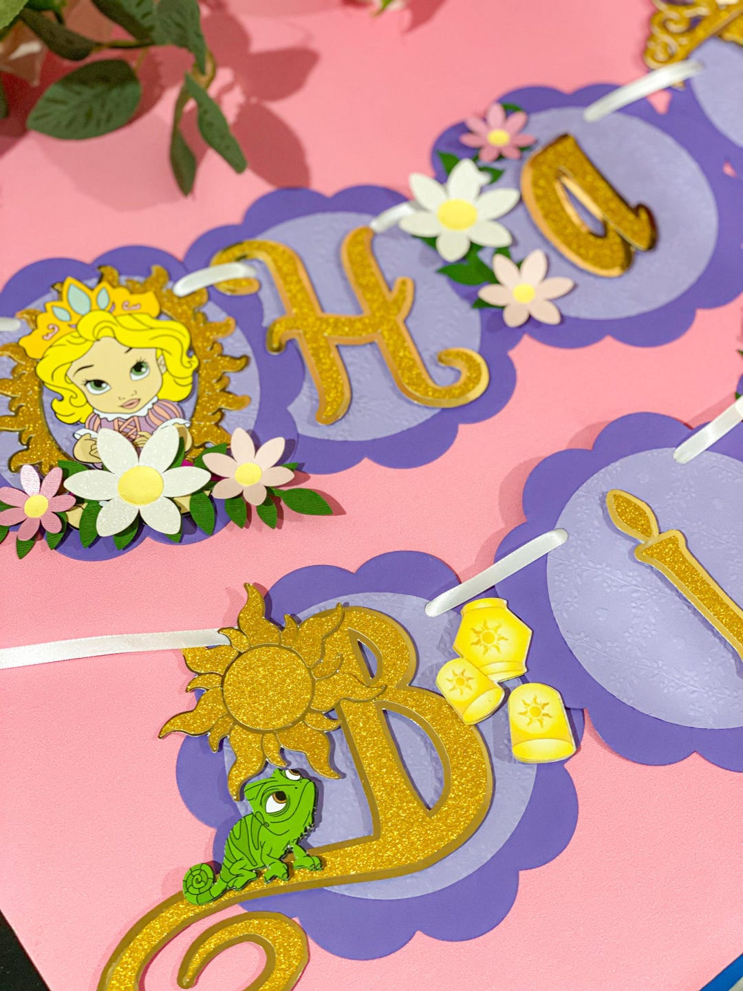 Baby Rapunzel Banner | Disney Princesses Theme Party Decor | Princess ...