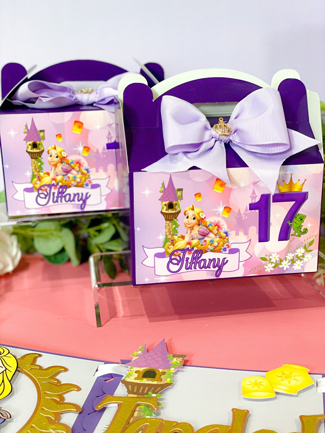 Rapunzel Personalized Favor Boxes | Princess Birthday Decor | Disney ...