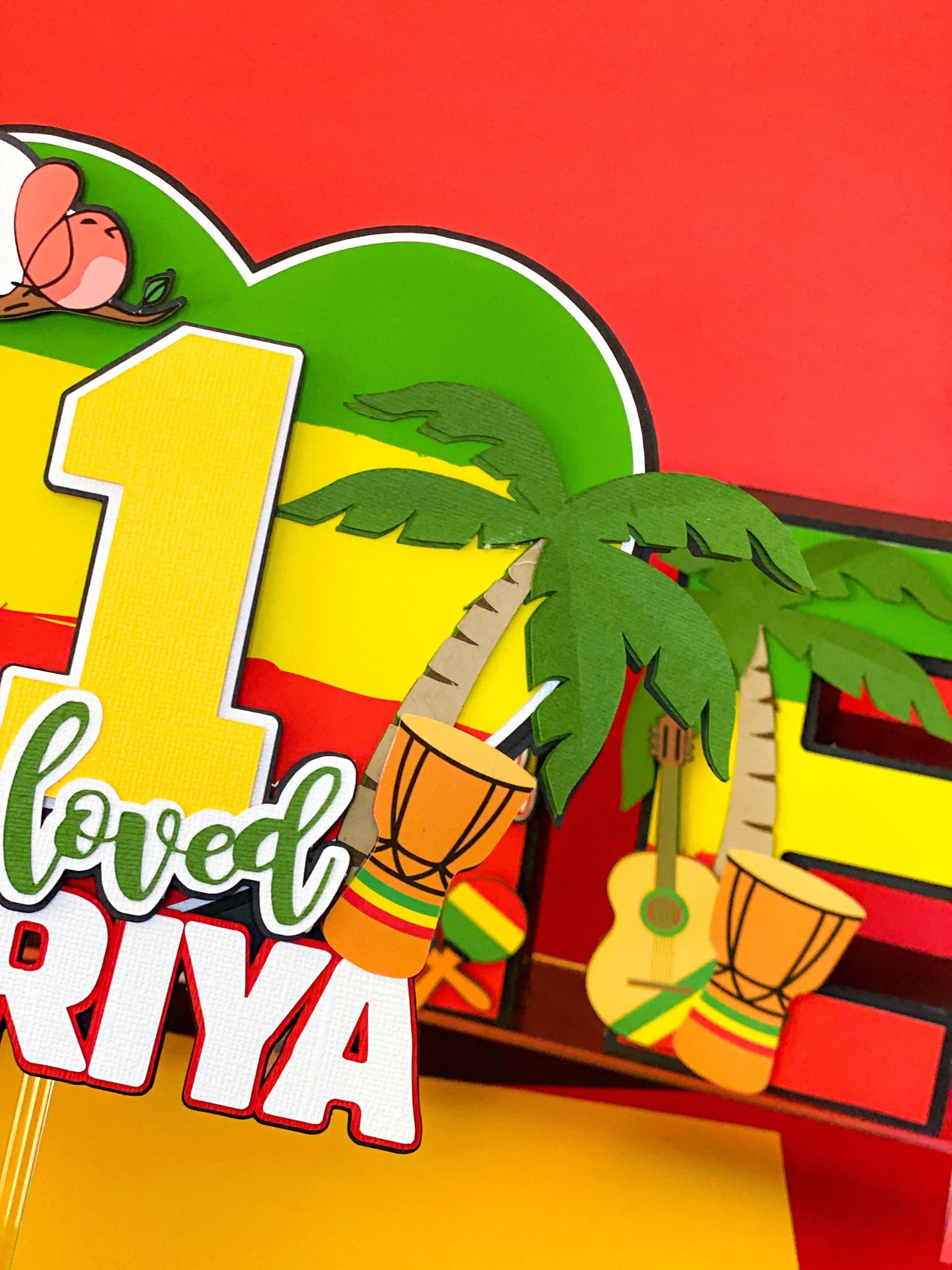 One & Loved Cake Topper | Reggae Theme Cake Topper | One Love First ...