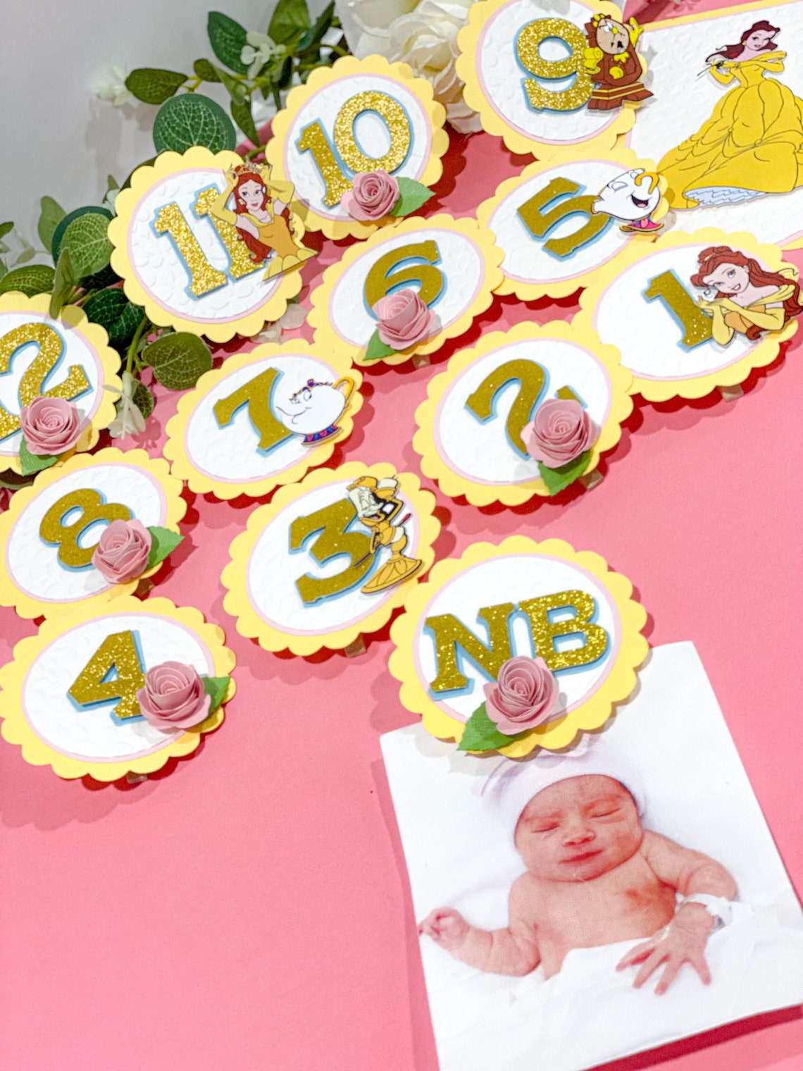 Beauty and the Beast Princess Monthly Banner | Belle Princess Theme ...