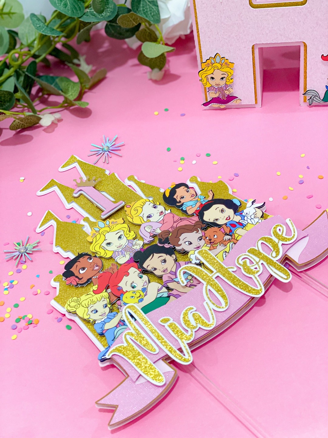 Baby Princess Cake Topper | Baby Princess Theme Party | Castle Princess ...