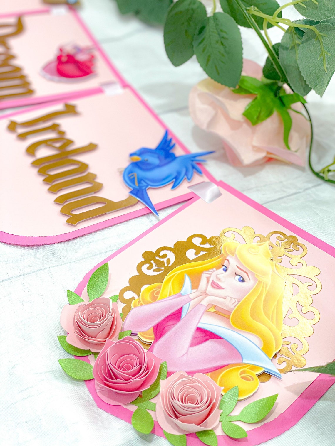 Aurora Banner Disney Princesses Theme Party Sleeping - Etsy