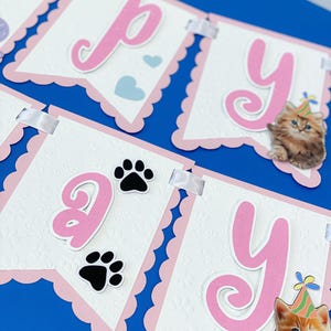 Cute Cats Theme Banner | Pets Birthday Banner | Personalized Birthday ...